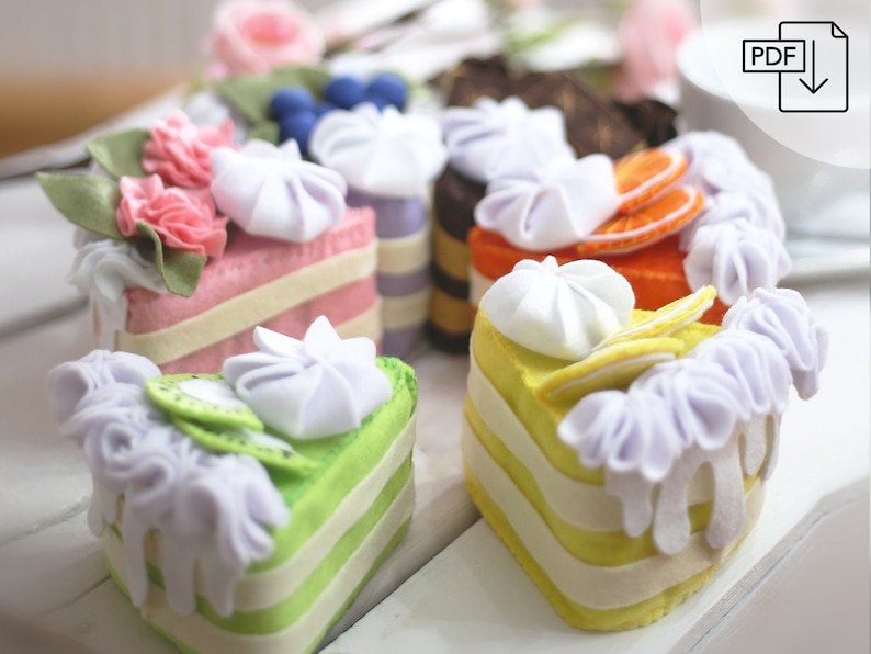 Felt Layer Cake DIY - PDF Template - Sewing Patterns With Tutorial ...