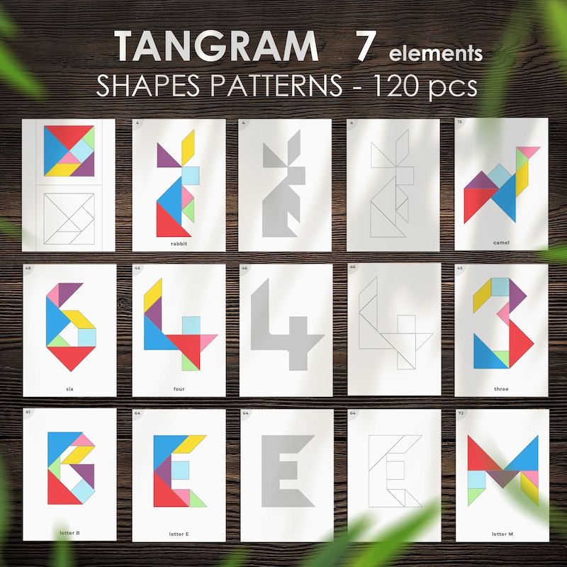 Tangram di legno - Etsy Italia