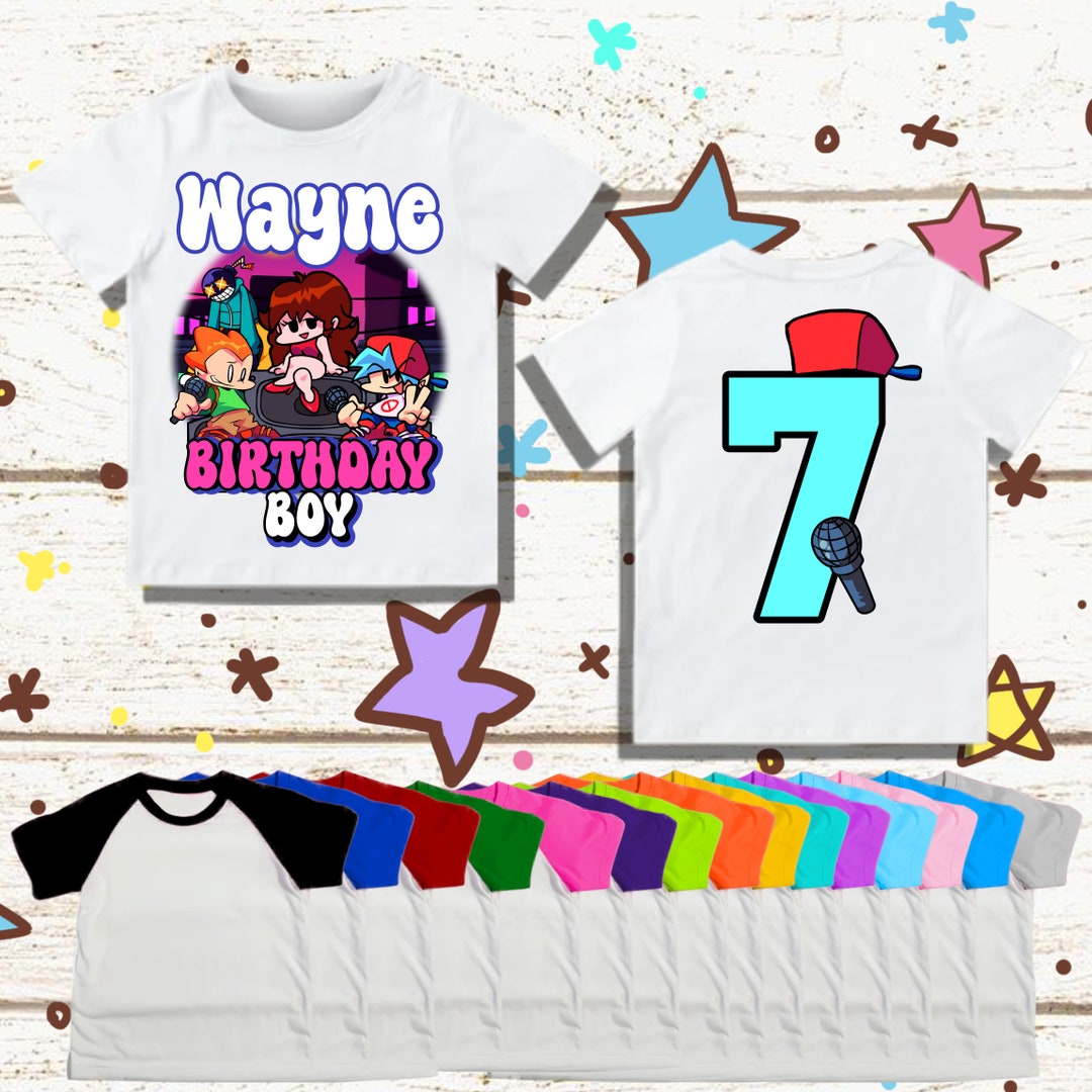 Gamer FNF Friday Night Funkin Birthday Shirt, Game Inspired Friday ...