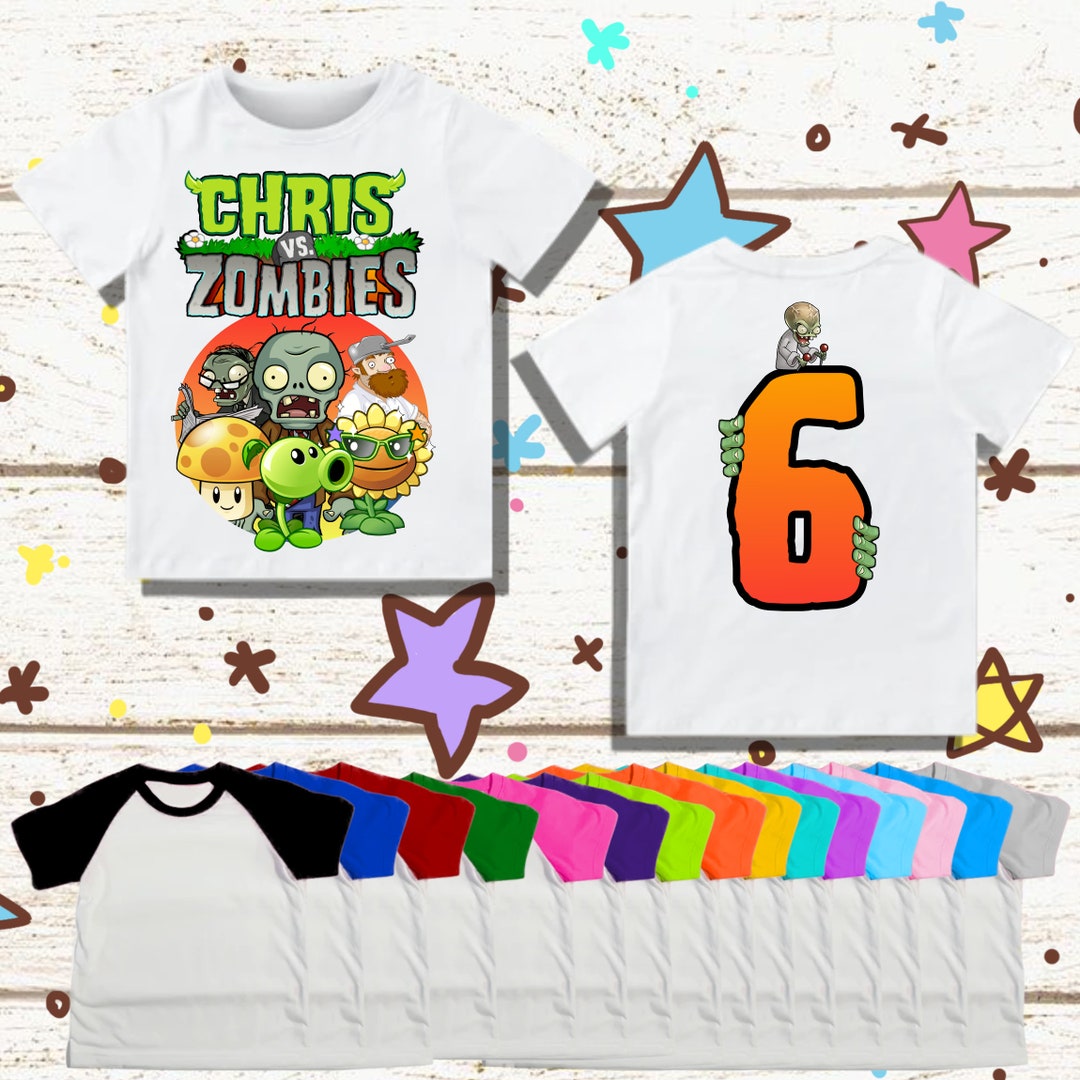 Plants Vs Zombies Birthday Shirt Pvz Kids Gamer Shirt - Family Matching ...