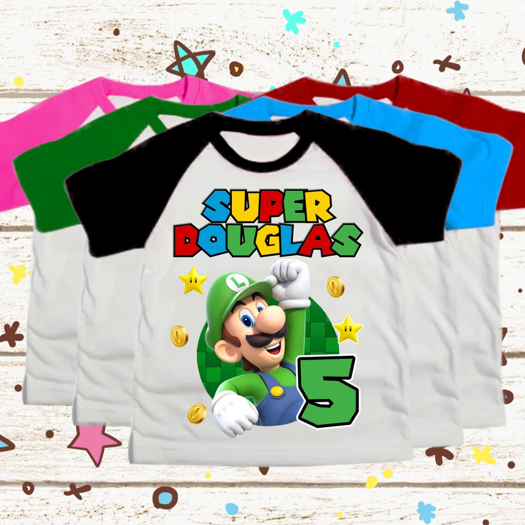 Luigi Birthday Theme Family Personalized Shirt Birthday Custom Tshirt ...