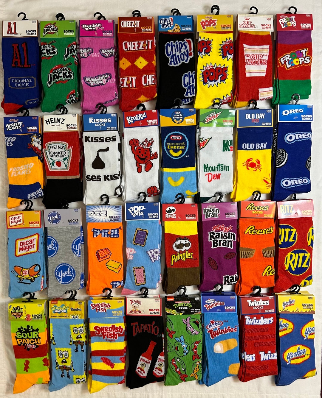 Odd Sox Crazy Socks Funny Novelty Crew Socks Food Snack Candy Cereal ...