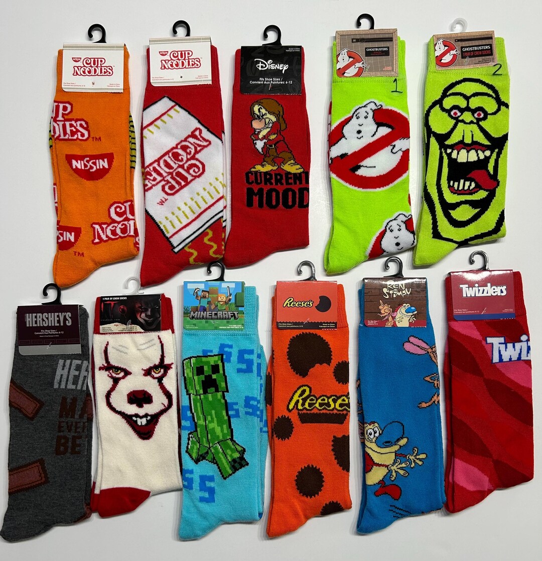 Long Knee High Odd Sox Crazy Socks Funny Novelty Crew Socks Food Snack ...