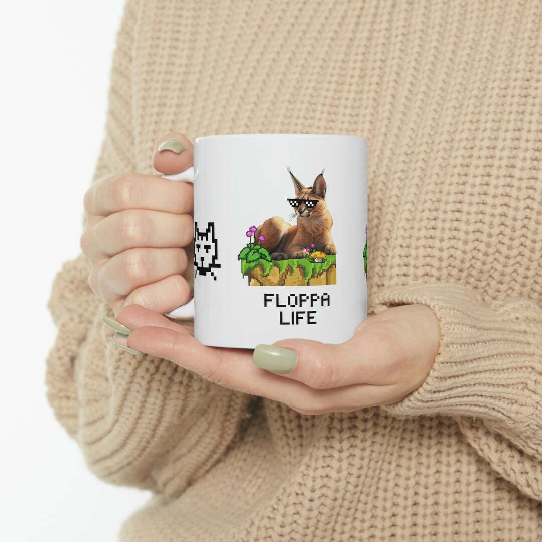 Big Floppa Cat Caracal Coffee Cup Mug Meme Floppa Cool Funny - Etsy