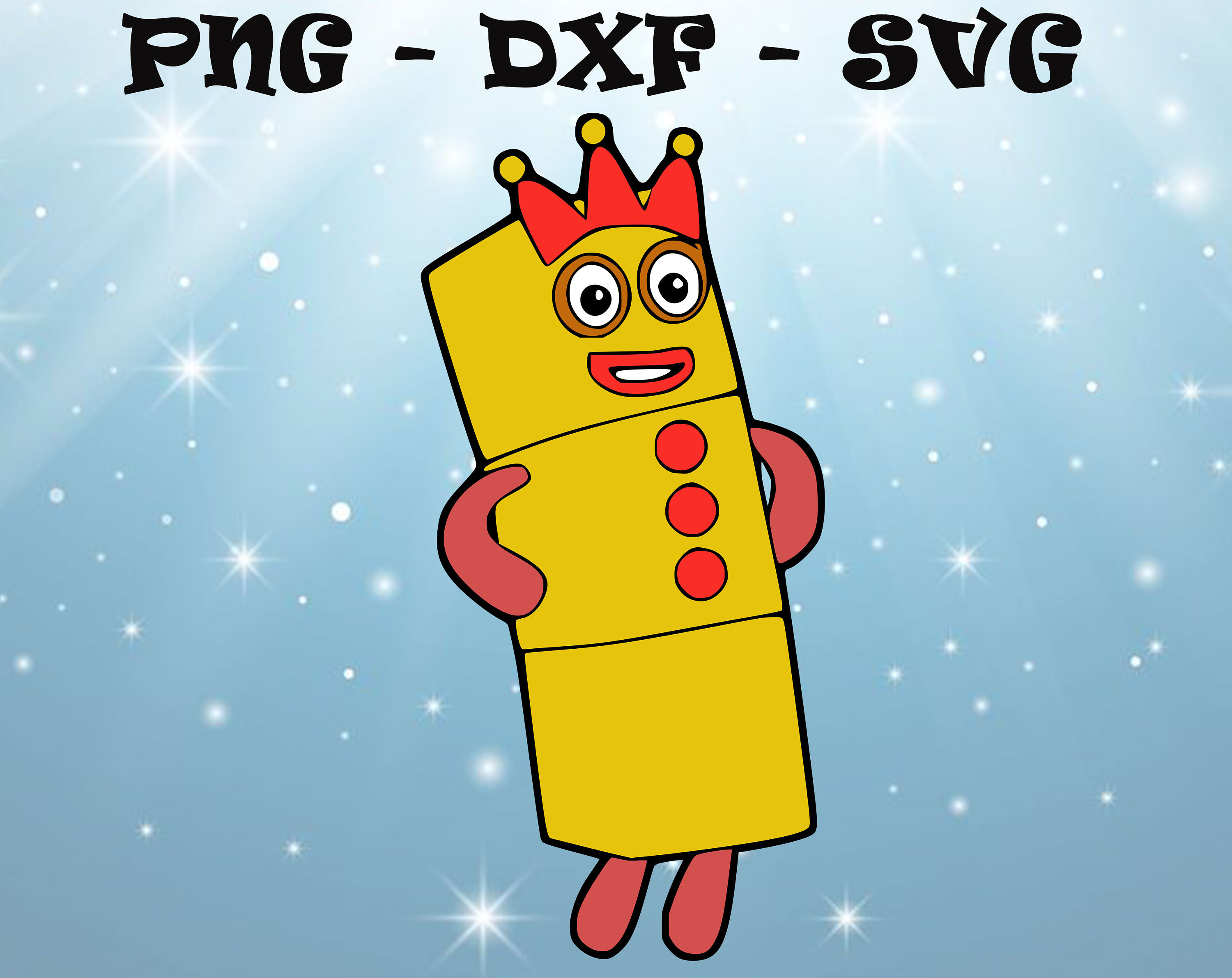 Numberblocks: Three svg dxf png Numberblocks svg dxf png | Etsy