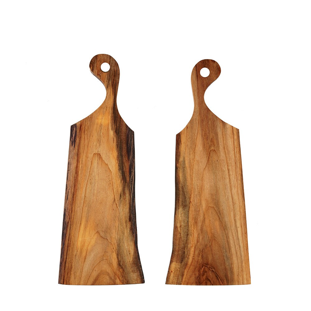 Walnut Wood Food Board Live Edge With Hole and Handle - Etsy