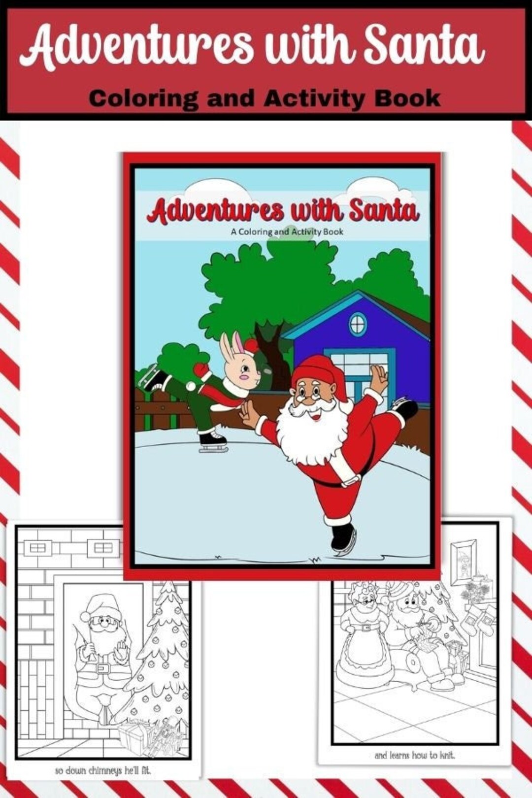 Adventures With Santa - A Coloring and Activity Book- Instant Download ...