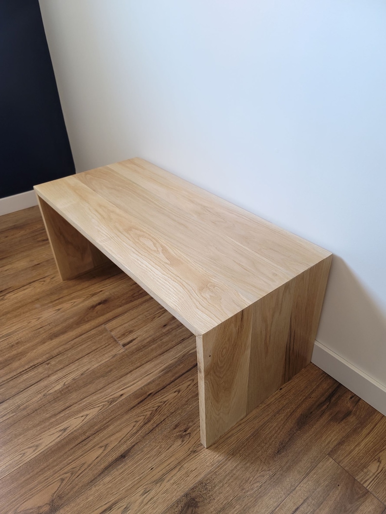 Waterfall Style White Oak Bench - Etsy