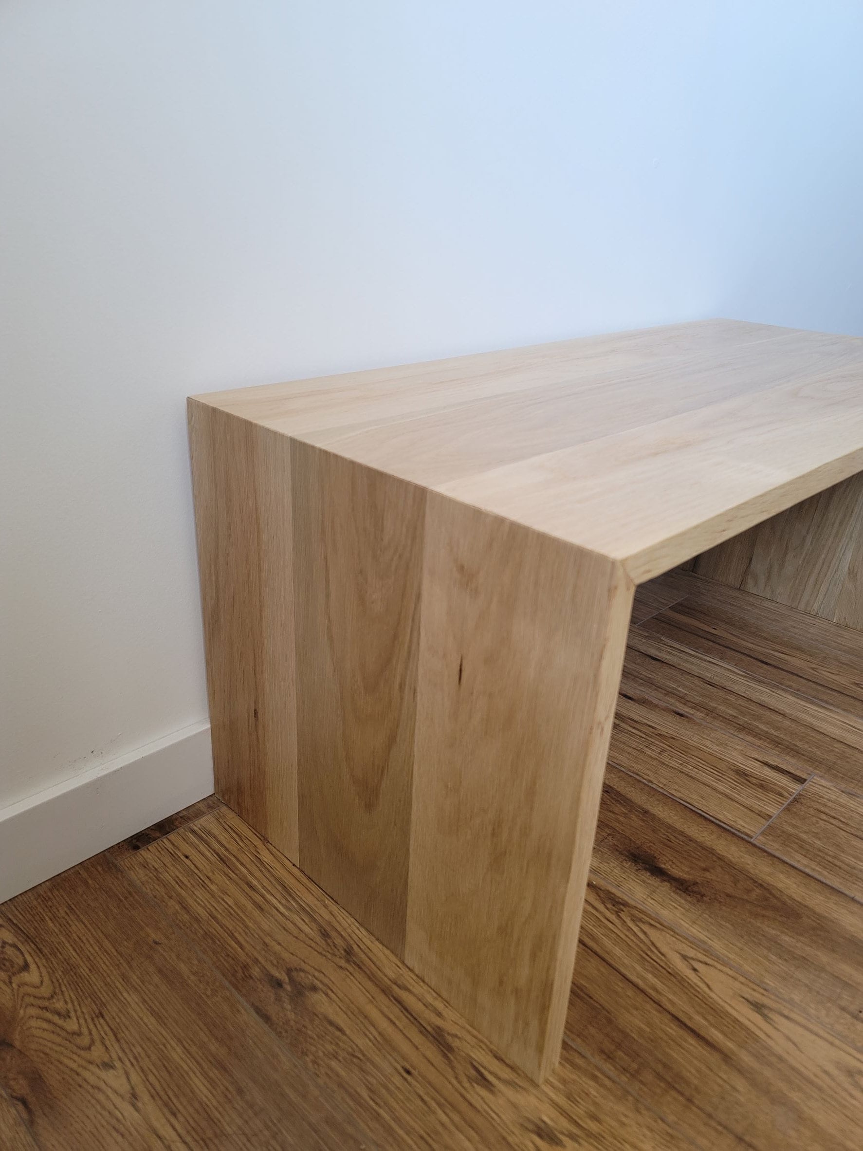 Waterfall Style White Oak Bench - Etsy