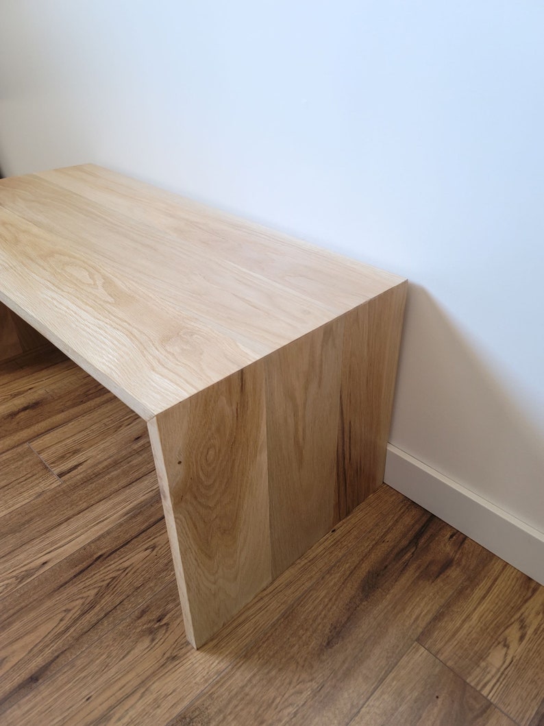 Waterfall Style White Oak Bench - Etsy