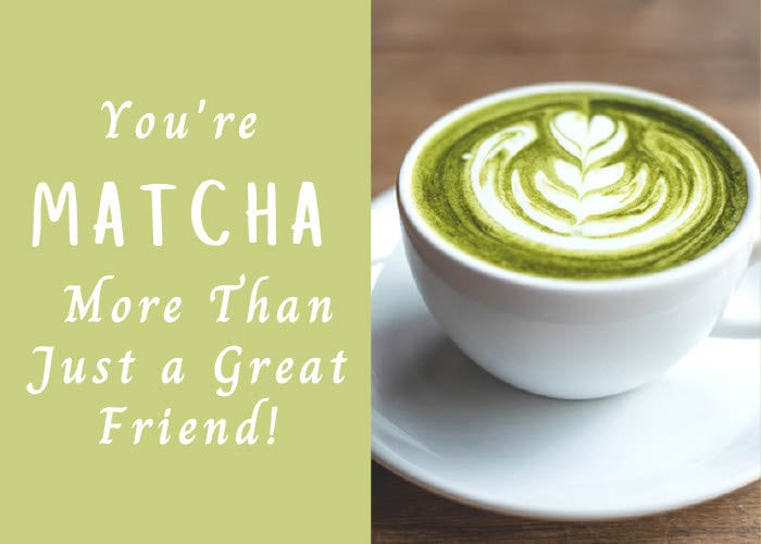 Matcha Friend Printable Card - Etsy