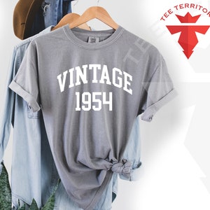 Custom Vintage Year Shirt, Comfort Colors Customize Year Tshirt ...