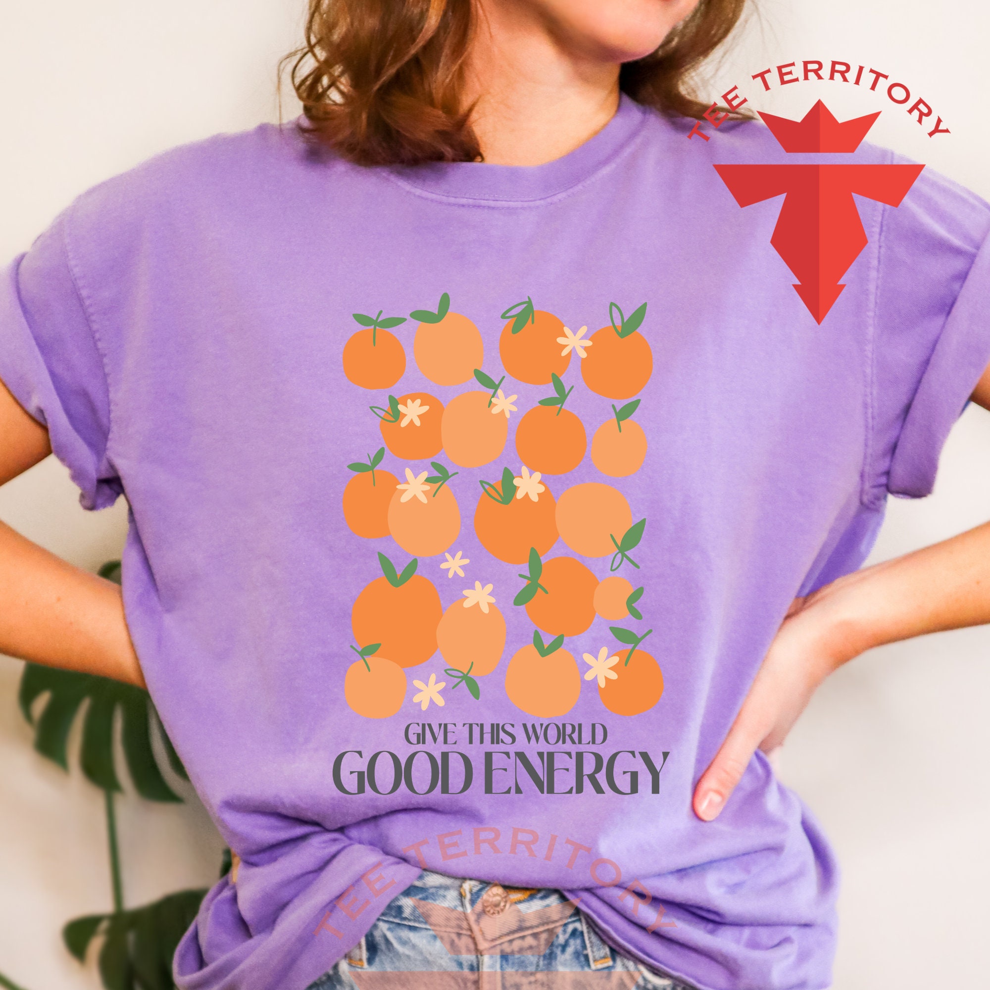 Good Energy Shirt, Oranges Spring Comfort Colors® T-shirt, Fruit Shirt ...