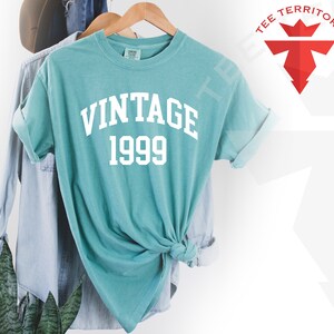 Custom Vintage Year Shirt, Comfort Colors Customize Year Tshirt ...