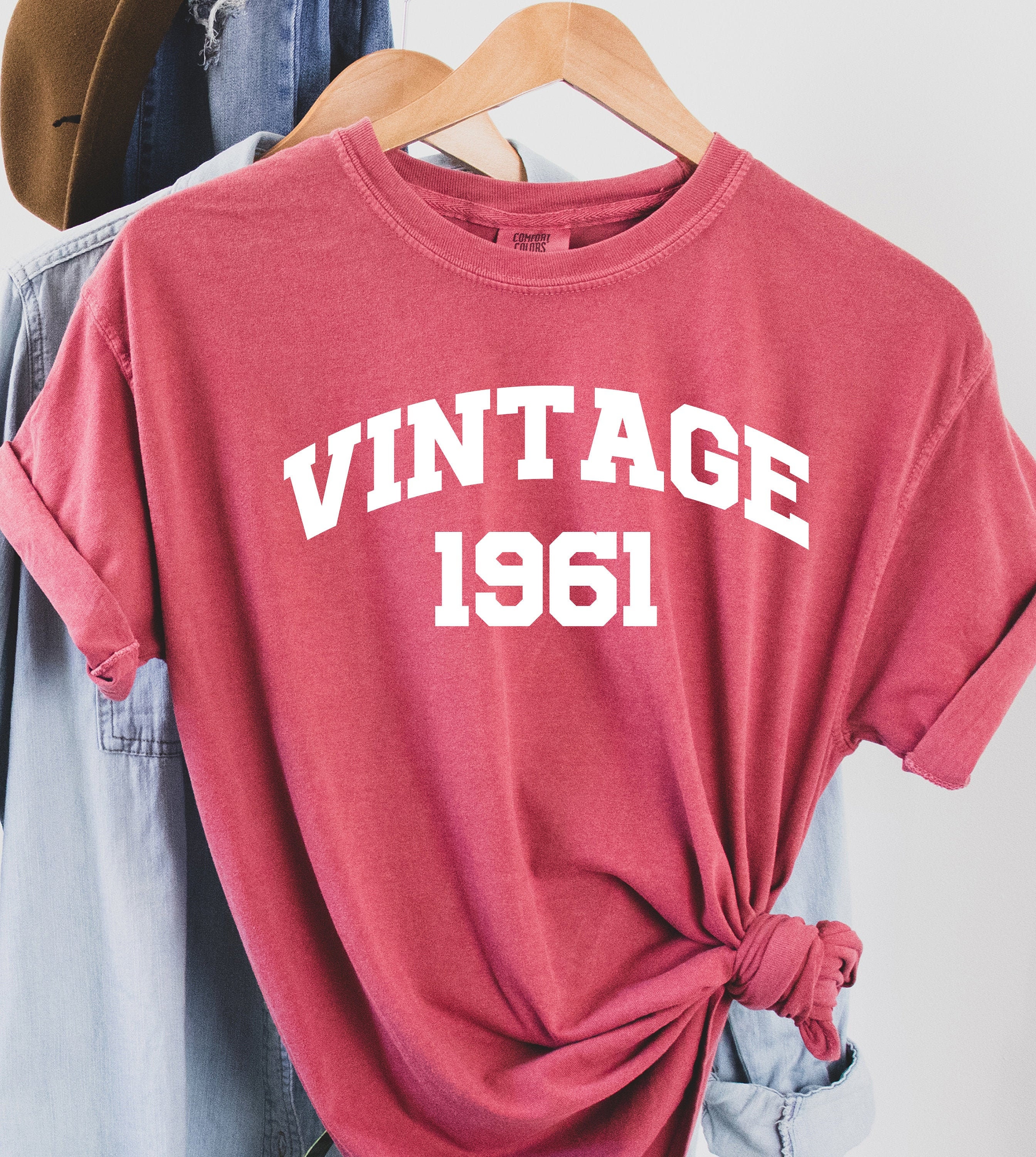 Custom Vintage Year Shirt Comfort Colors Customize Year T | Etsy