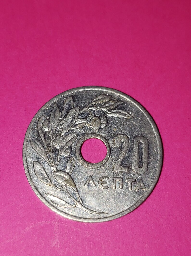 1954 Greek 20 Aenta Coin - Etsy