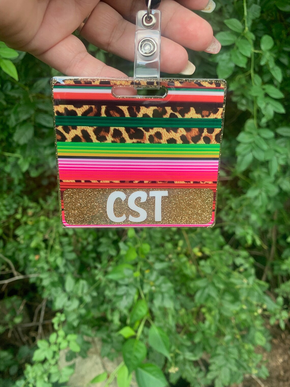 Custom Badge Buddy Badge Buddy Serape Cheetah Badge Buddy Etsy