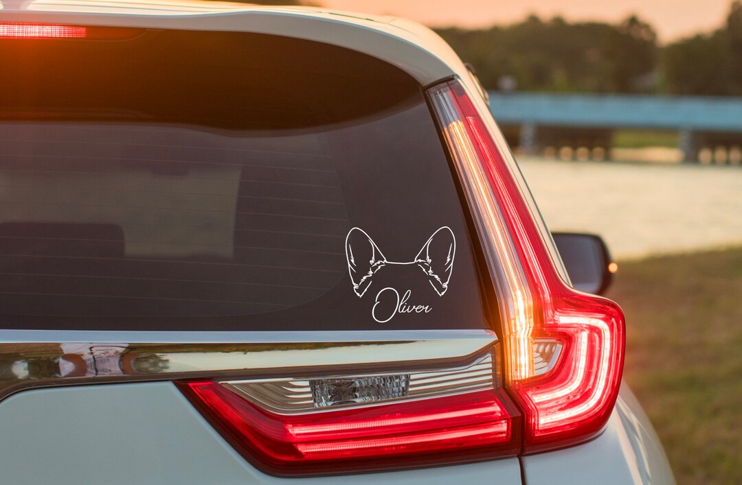 Custom Pet Ears Sticker Decal| Dog Ears Sticker Decal| Car Vinyl Decal ...