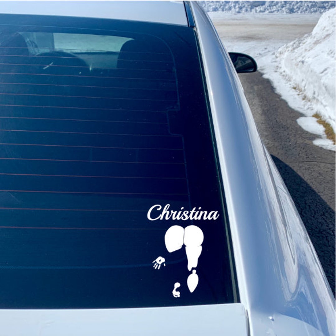 Butt Print Decal Ass Decal Body Print Bumper Sticker Personalized Gifts ...