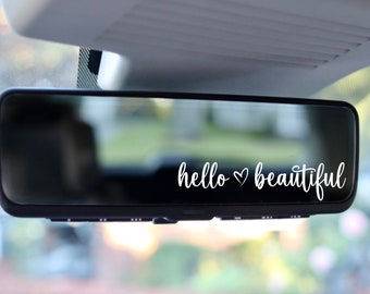 Hello Beautiful Mirror Stickers - Etsy