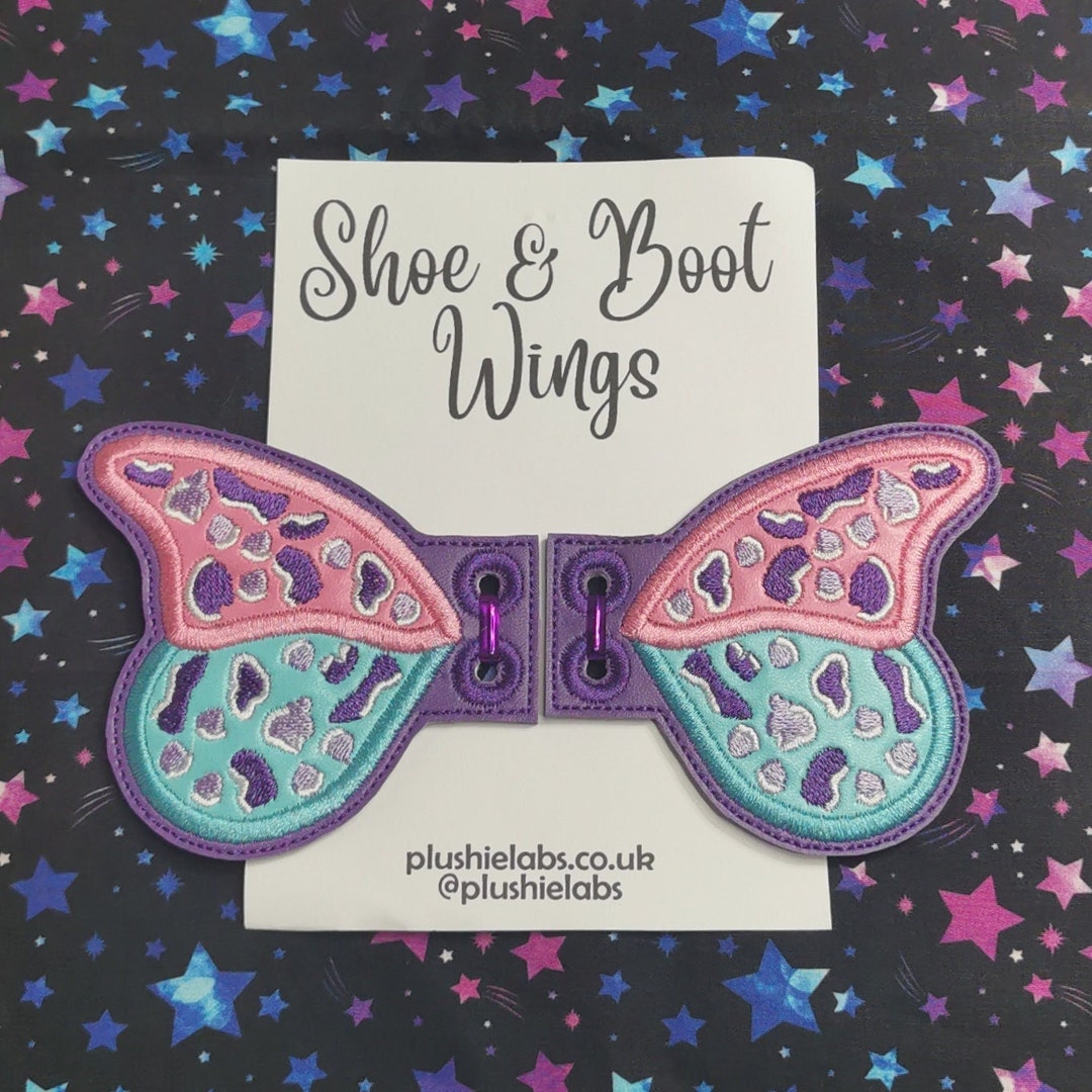 Shoe and Boot Wings Leopard Butterfly Wings - Etsy