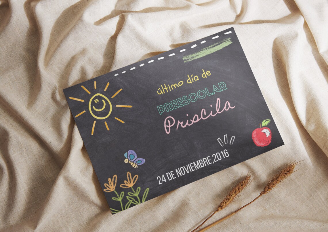 Letrero Imprimible Para último Día De Clases Recuerdo Personalizado ...