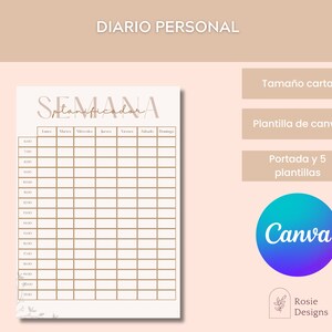 Diario Personal Deluxe - Plantilla Para Organización Del Día Y ...