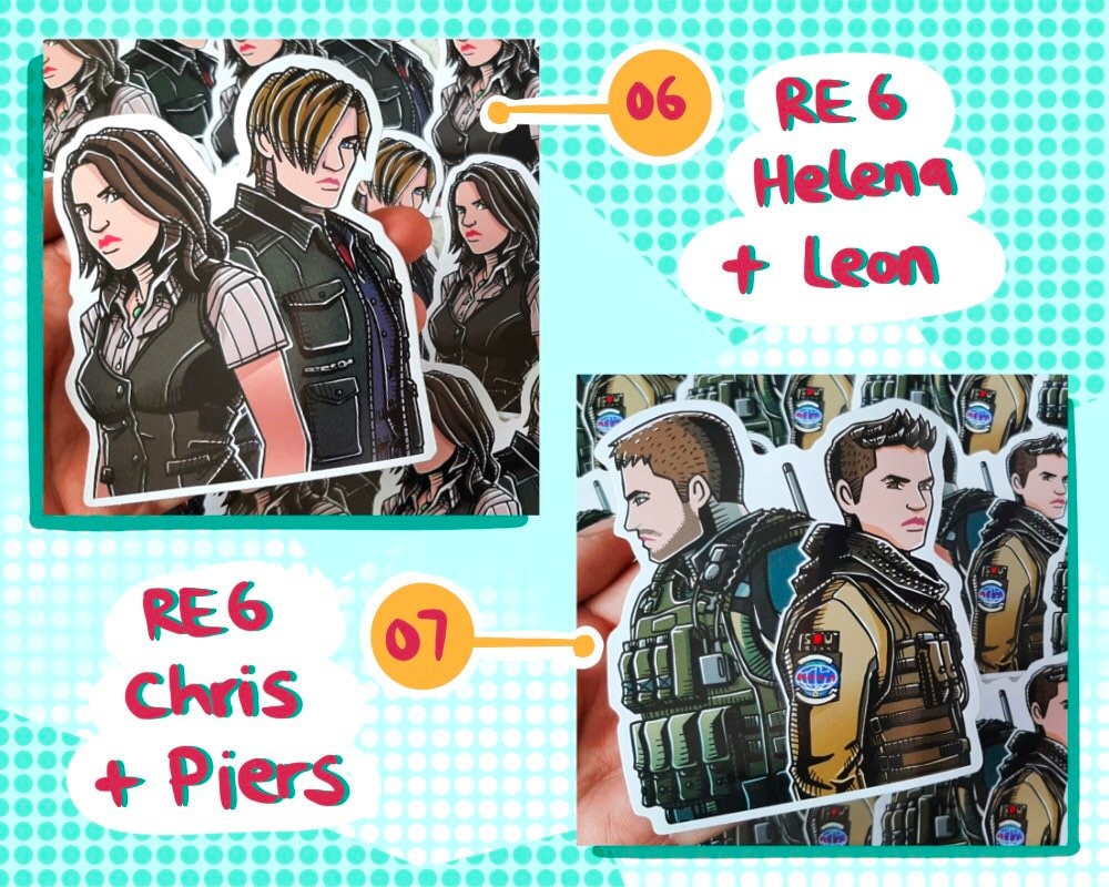 Resident Evil Inspired Stickers: Heroes of Survival Horror - Etsy