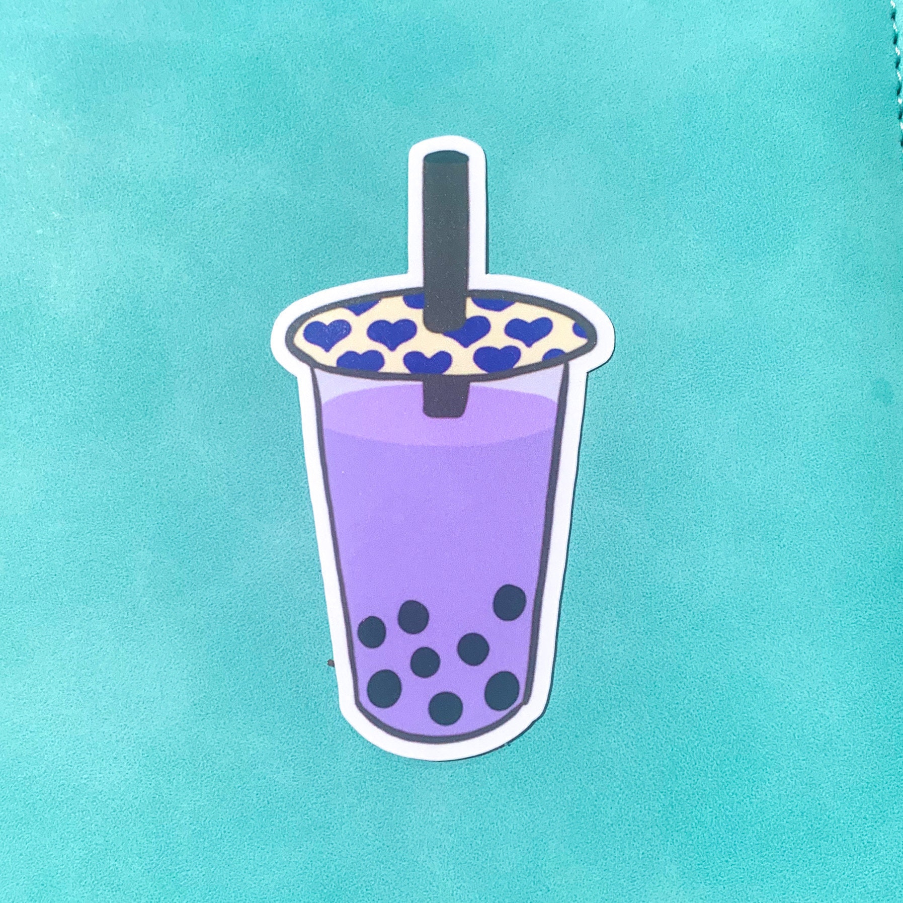 Boba Sticker Sticker for Boba Lovers Gift, Taro Boba, Bubble Tea ...