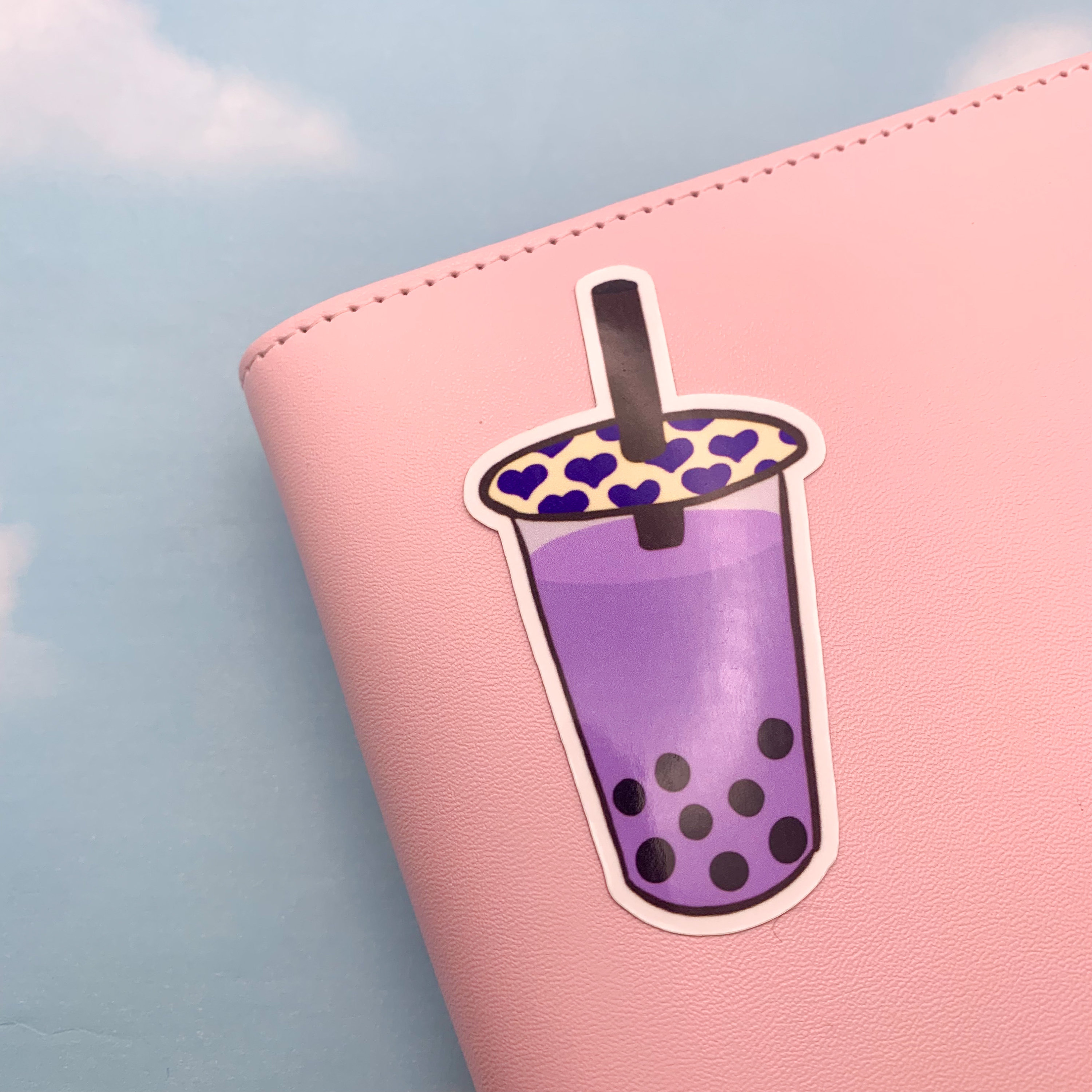 Boba Sticker Sticker for Boba Lovers Gift, Taro Boba, Bubble Tea ...