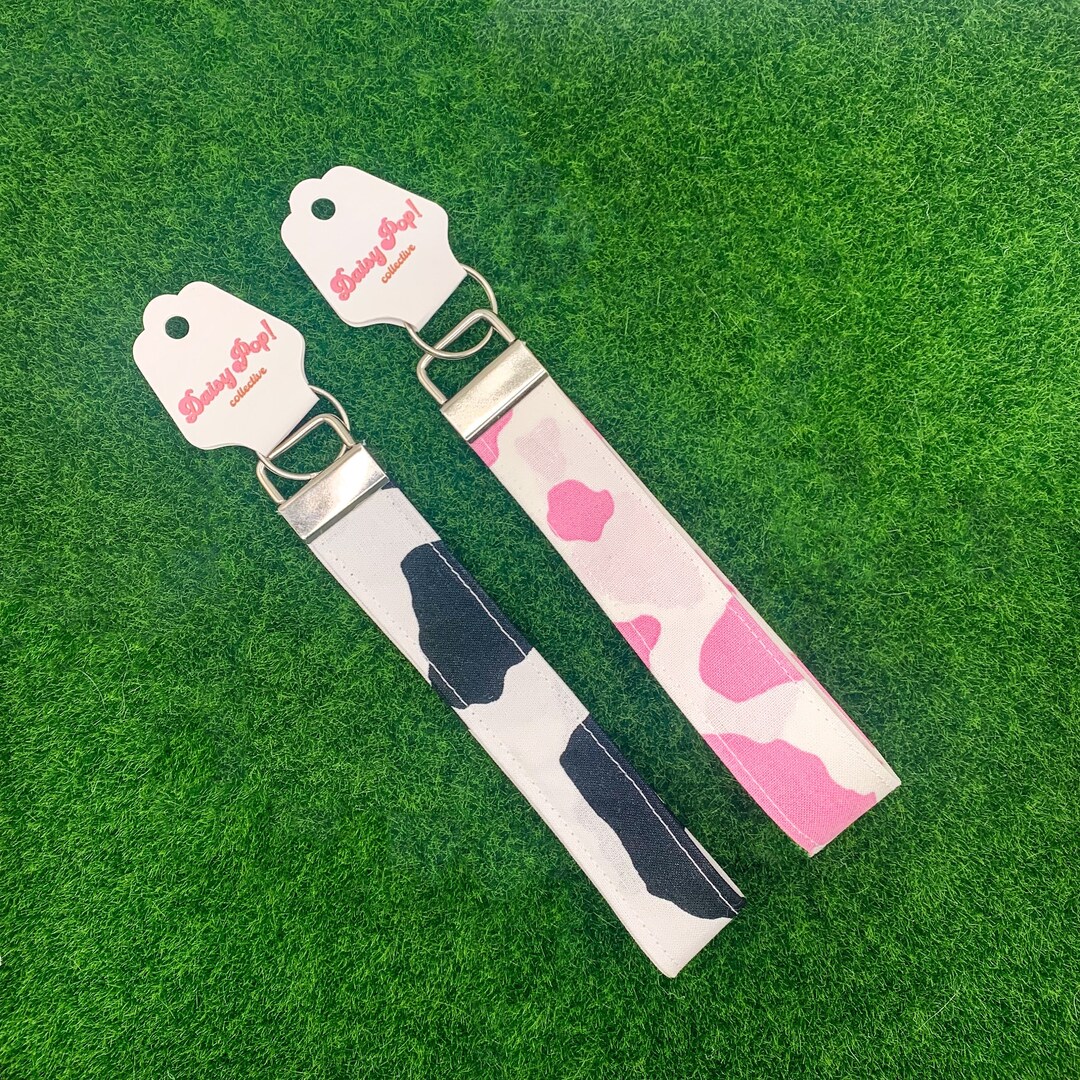 Cow Print Lanyard, Cow Wristlet Lanyard, Strawberry Cow Lanyard ...