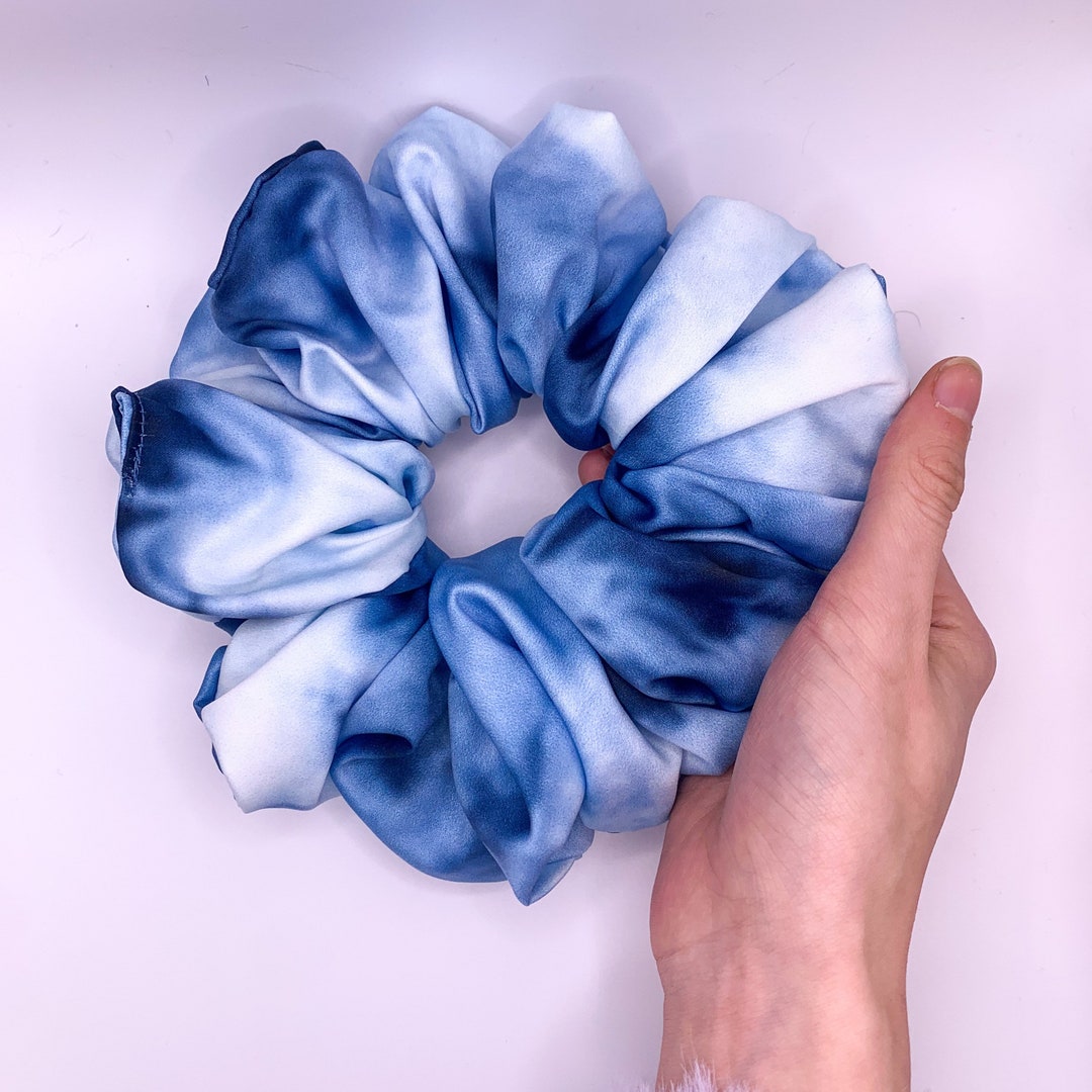 Giant Silk Scrunchie big Top Storm Cloud XXL Scrunchie for Thick Hair ...