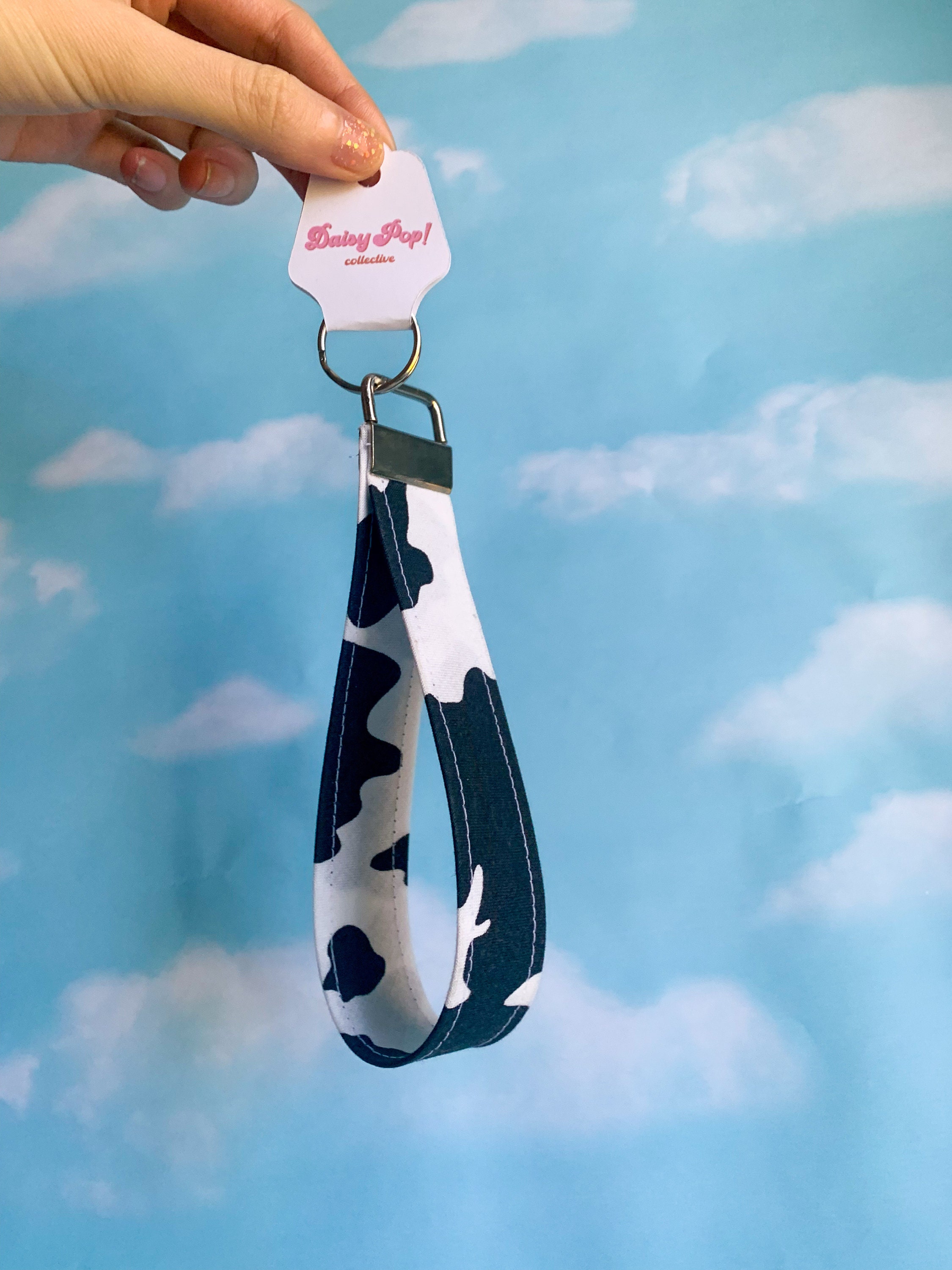 Cow Print Lanyard, Cow Wristlet Lanyard, Strawberry Cow Lanyard ...