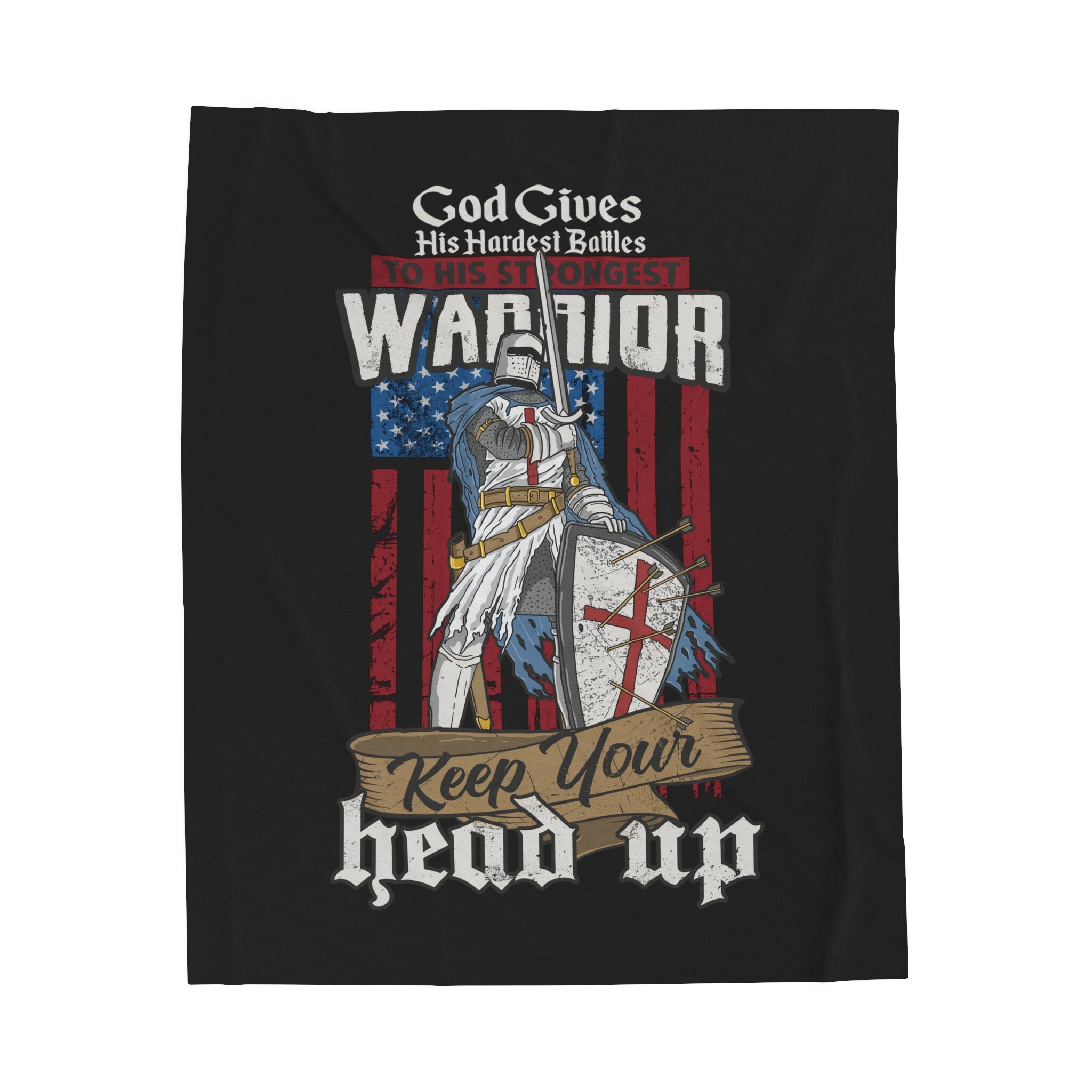 God Gives His Hardest Battles to His Strongest Warriors Plush Blanket ...