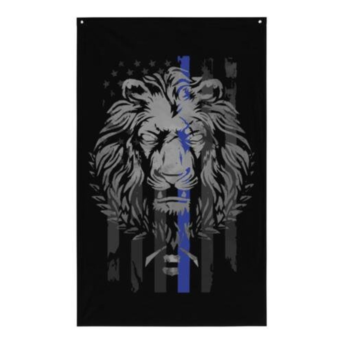 Thin Blue Line Series: Blue Line Lion - Sublimated Flag - Etsy