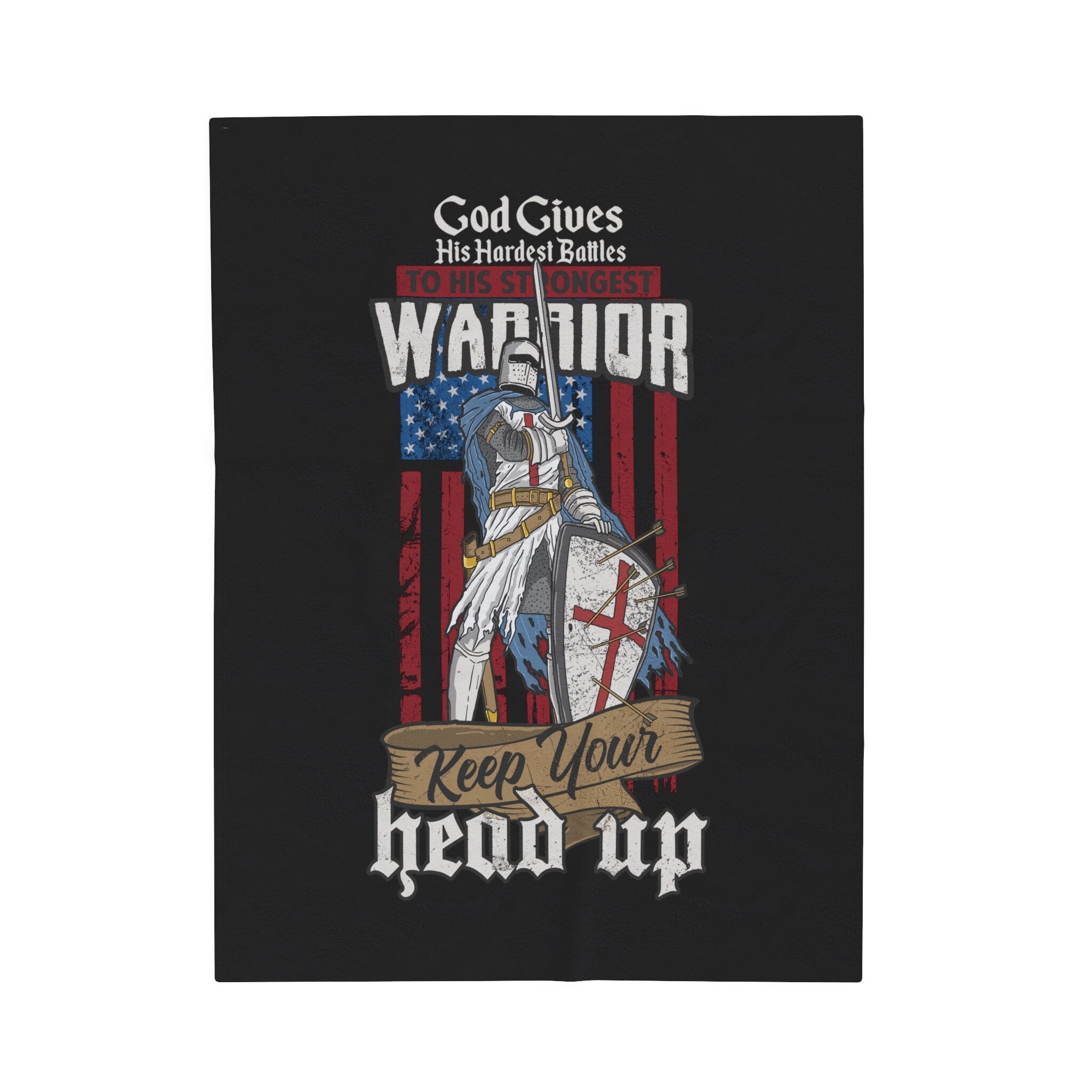 God Gives His Hardest Battles to His Strongest Warriors - Plush Blanket ...