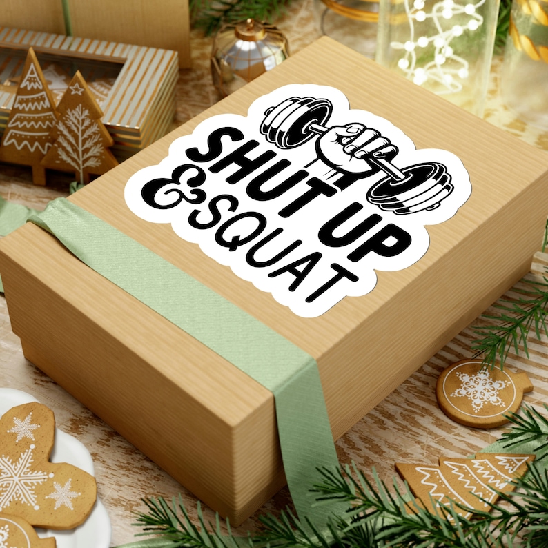 Shut up and Squat, Water Bottle Sticker, Workout Stickers, Girls Who ...