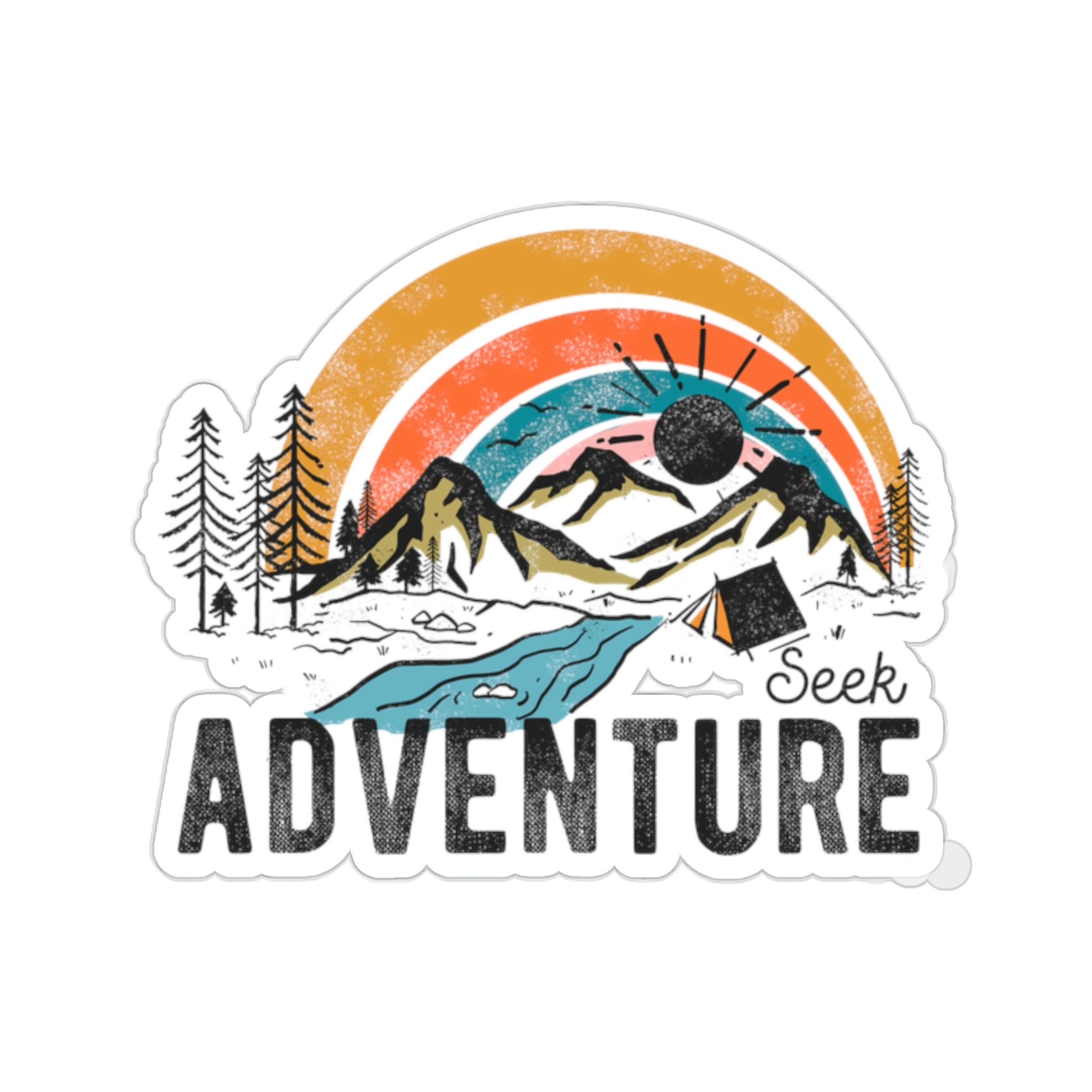 Seek Adventure - Water Bottle Sticker - Adventurer - Wilderness ...