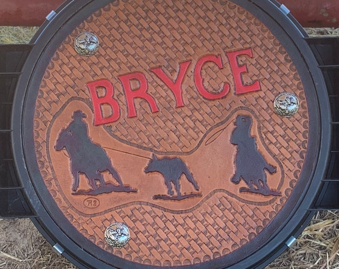 Custom Tooled Leather Rope Can - Etsy