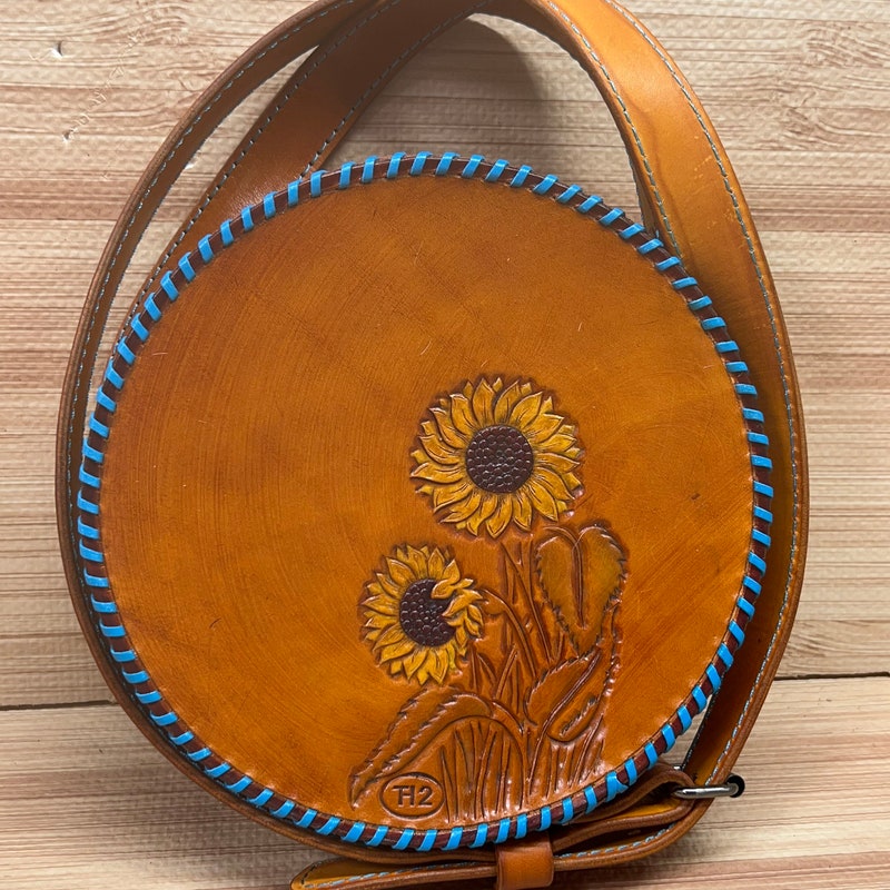 Round Leather Purse - Etsy