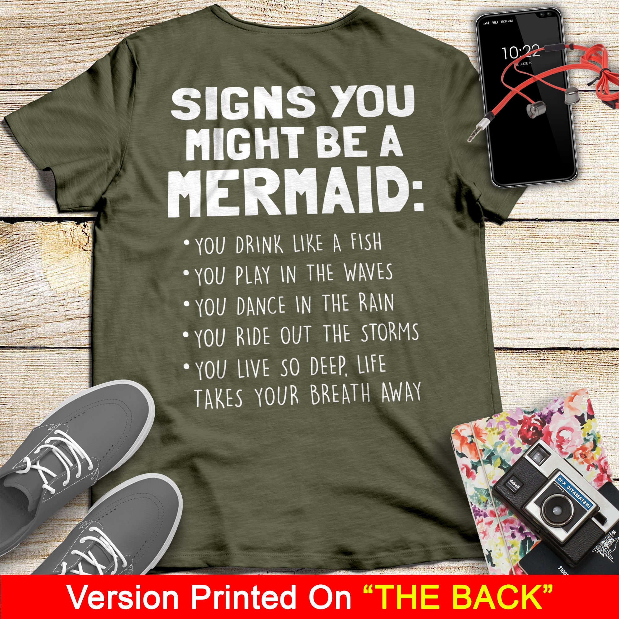 Signs You Might Be A Mermaid Funny Mermaids T Shirt | Personalized ...