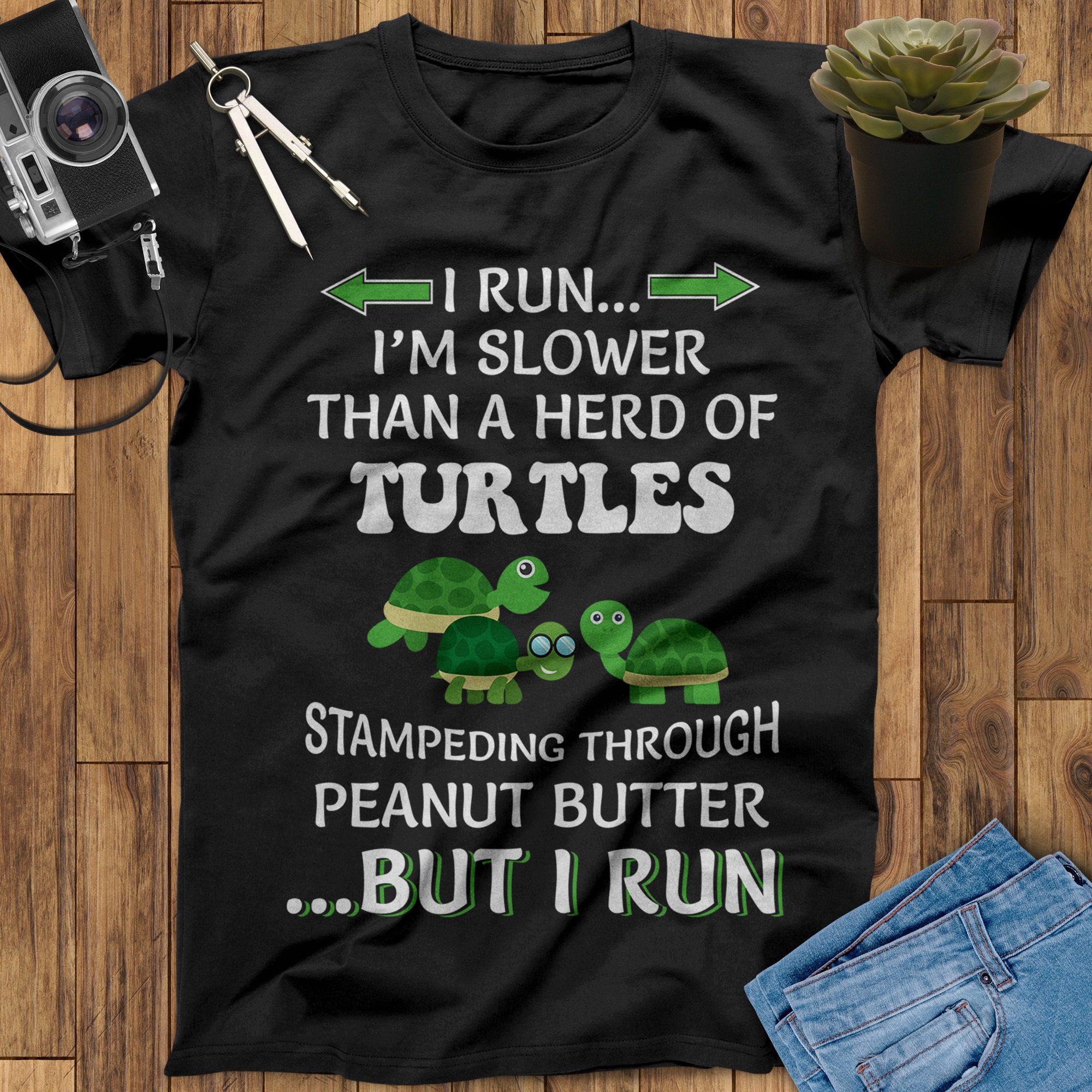 I Run I'm Slower Than A Heard Of Turtles Stampeding | Etsy