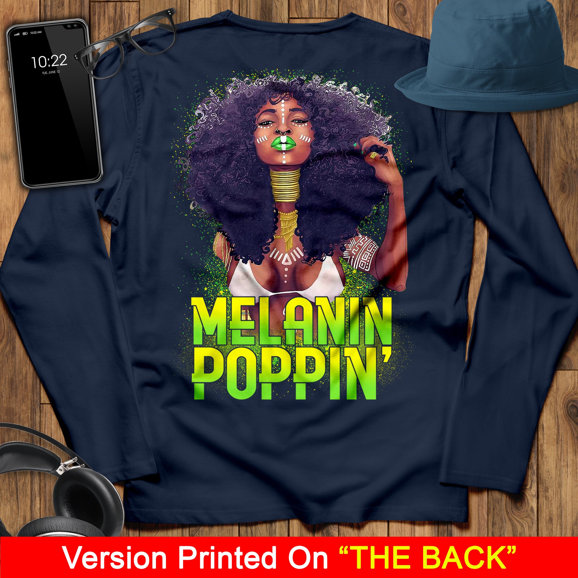 Melanin Poppin T Shirt Black History Ts For African Pride Etsy