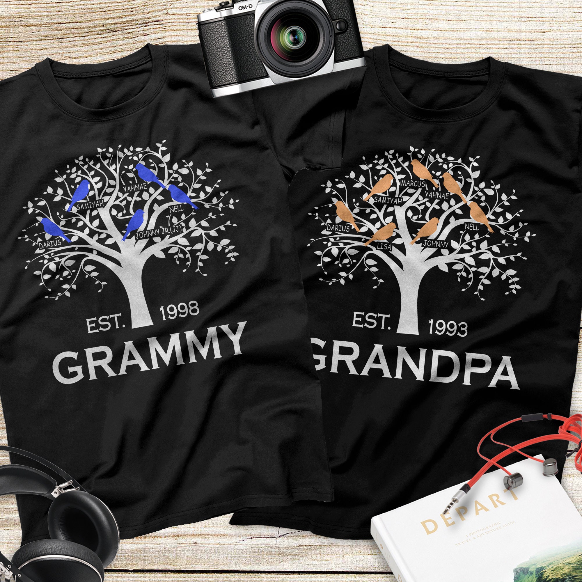 Custom Mother/Father Family Tree With All Birds Kids Names | Etsy