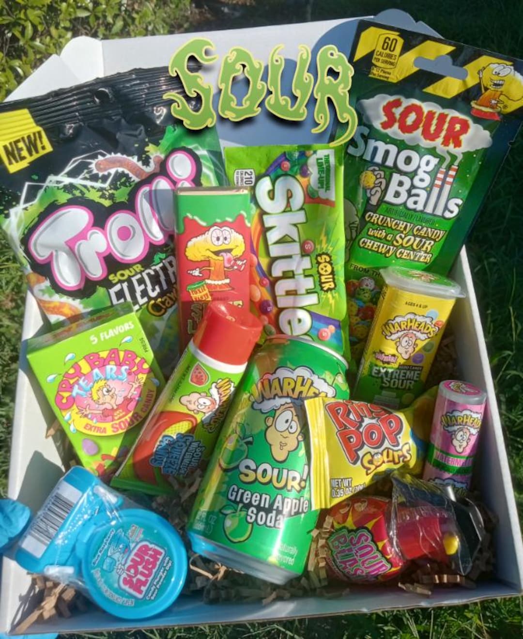 Mystery Sour Candy Box, Sweet Tooth, Assorted Sour Candy, Birthday Gift ...