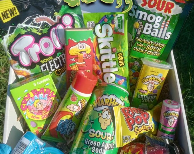 Mystery Sour Candy Box, Sweet Tooth, Assorted Sour Candy, Birthday Gift ...