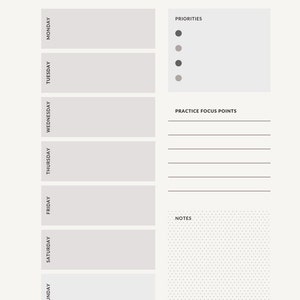 Music Practice Planner Printable | Musician Journal | Piano Violin ...