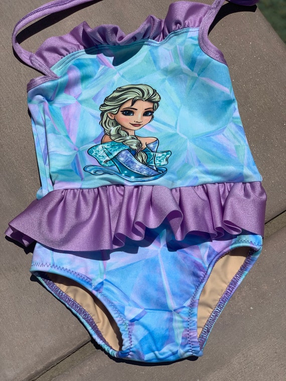 Girls Swim Suits Disney Princess Elsa - Etsy