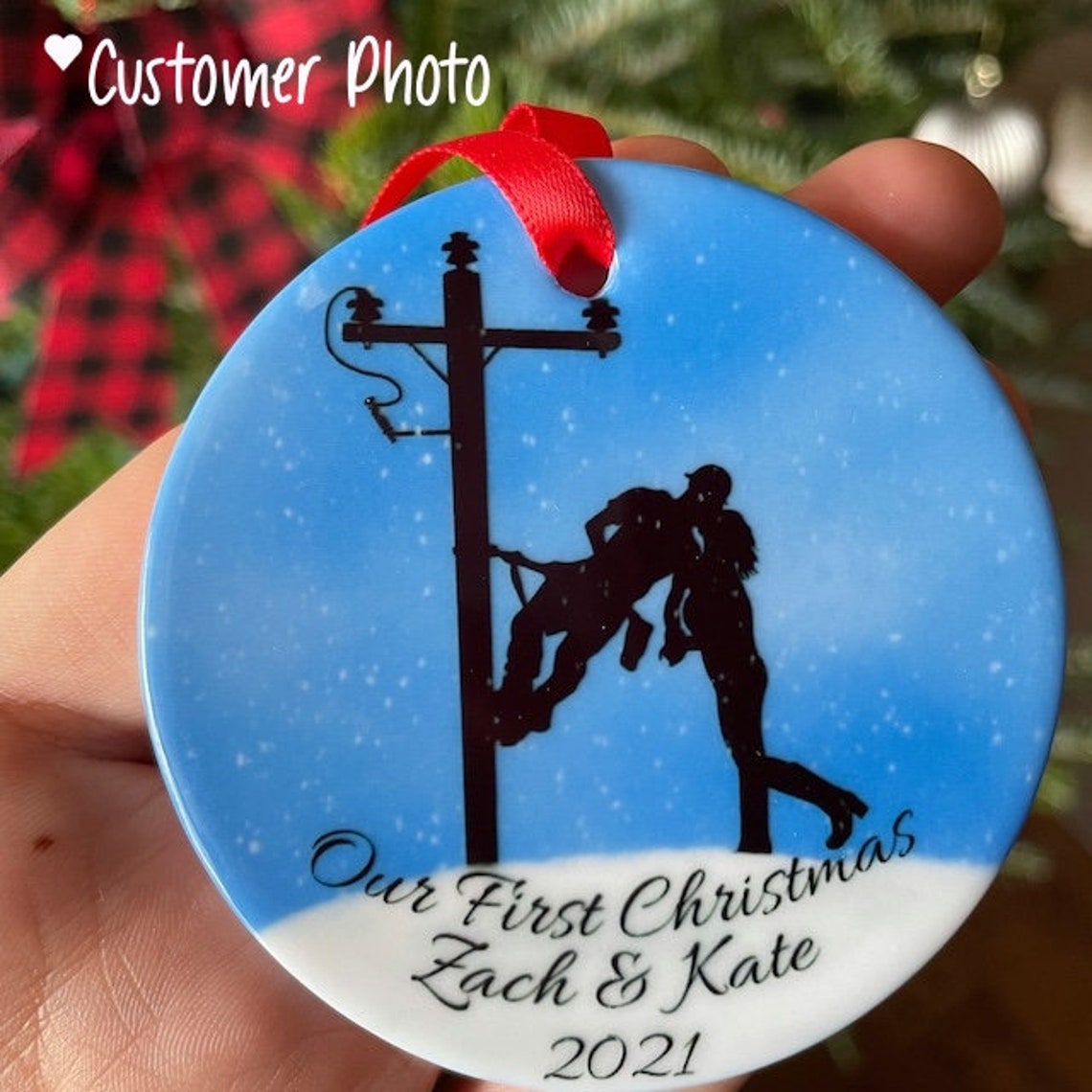 Journeyman Lineman Lineman Christmas Ornament Linewife - Etsy