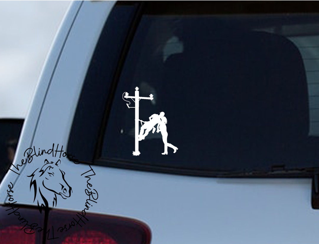 Linewife Car Decal, Lineman Sticker, Lineman Girlfriend, Lineman Car ...